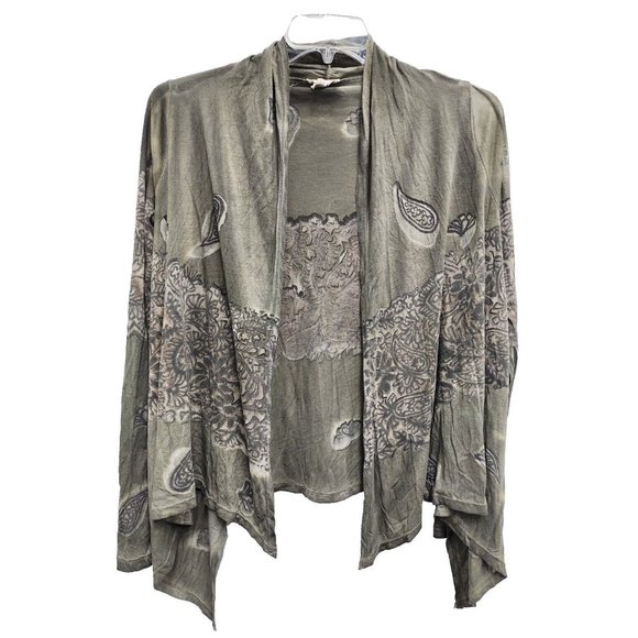 M. Rena | Sweaters | M Rena Womens Boho Cardigan Size Medium Gray ...